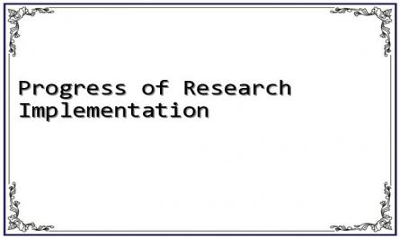 Progress of Research Implementation