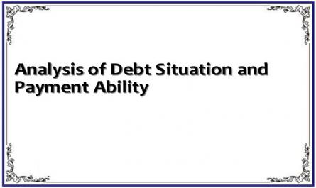Analysis of Debt Situation and Payment Ability