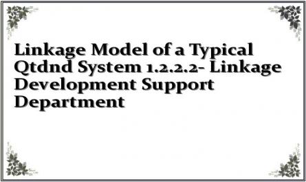 Linkage Model of a Typical Qtdnd System 1.2.2.2- Linkage Development ...