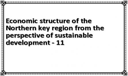 Economic structure of the Northern key region from the perspective of ...