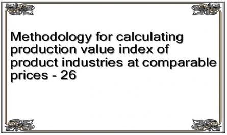 Methodology for calculating production value index of product ...