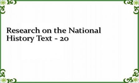 Research on the National History Text - 20