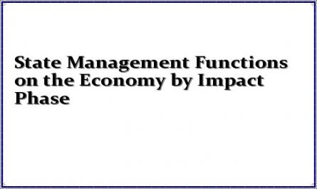 State Management Functions on the Economy by Impact Phase