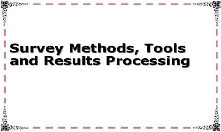 Survey Methods, Tools and Results Processing