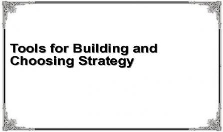 Tools for Building and Choosing Strategy