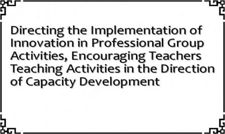 Directing the Implementation of Innovation in Professional Group ...