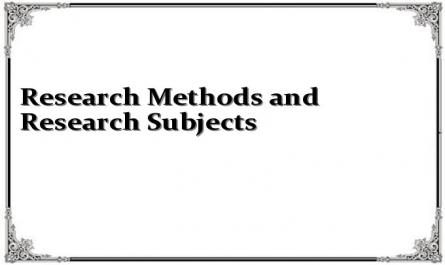 Research Methods and Research Subjects