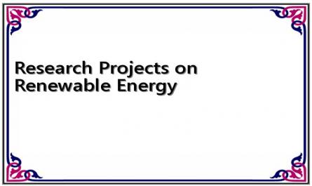Research Projects on Renewable Energy