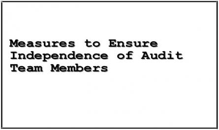Measures to Ensure Independence of Audit Team Members