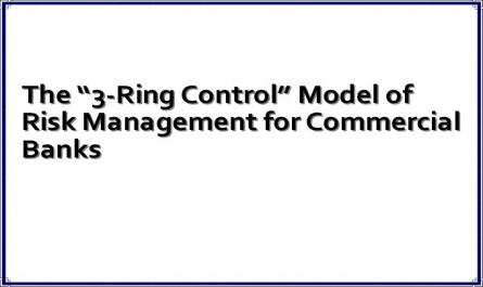 The “3-Ring Control” Model of Risk Management for Commercial Banks