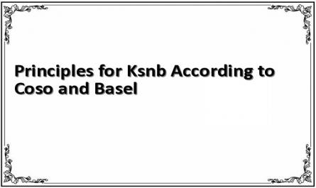 Principles for Ksnb According to Coso and Basel