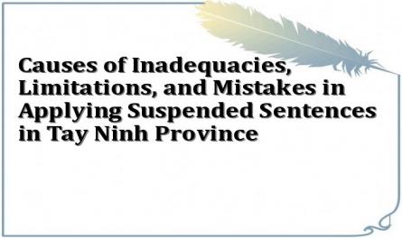 Causes of Inadequacies, Limitations, and Mistakes in Applying Suspended ...