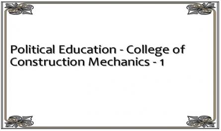 Political Education Reference doccument