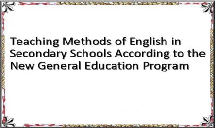 Secondary School Reference doccument