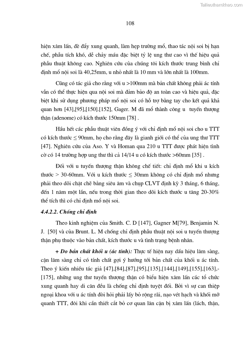 Luận án tiến sĩ y học Nghiên cứu chẩn đoán và điều trị phẫu thuật nội soi các u tuyến thượng ...